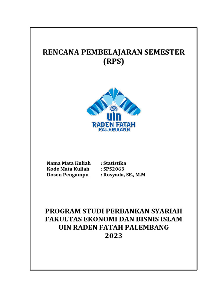 Rencana Pembelajaran Semester (RPS) | PDF