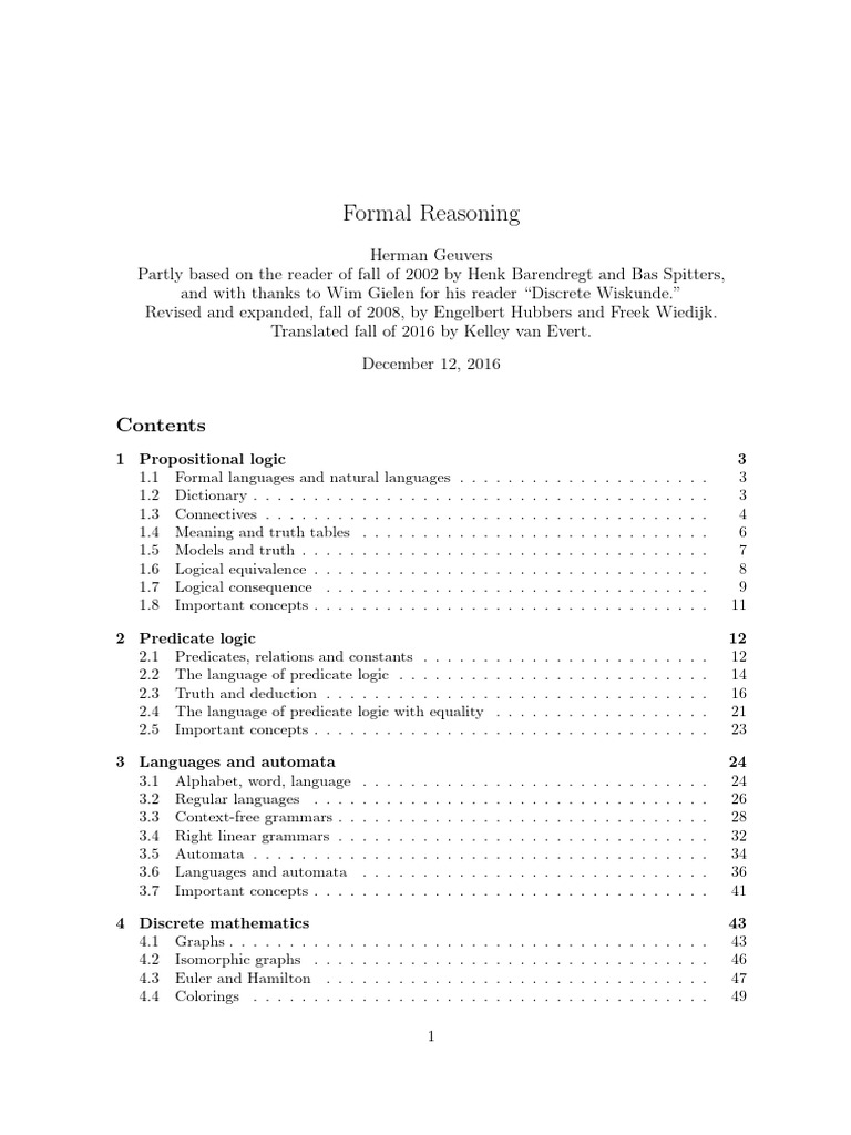Formal Reasoning | PDF