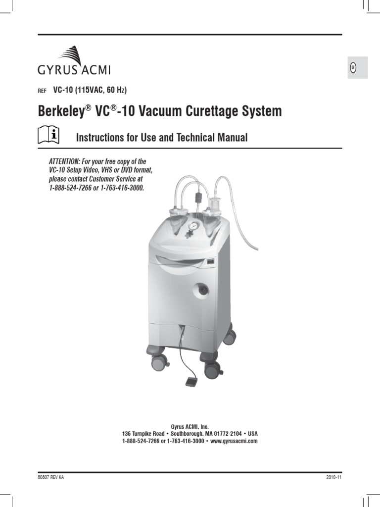 Berkeley VC 10 Suction Pump Manual | PDF