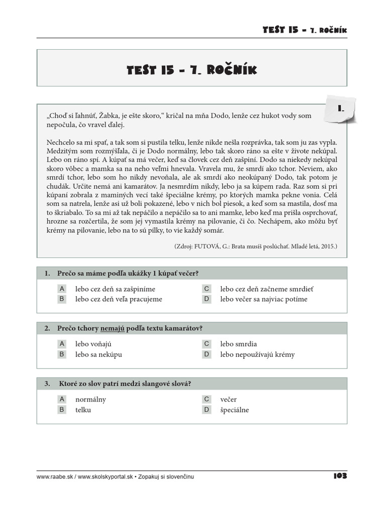 PZ test 15 – 7 rocnik | PDF