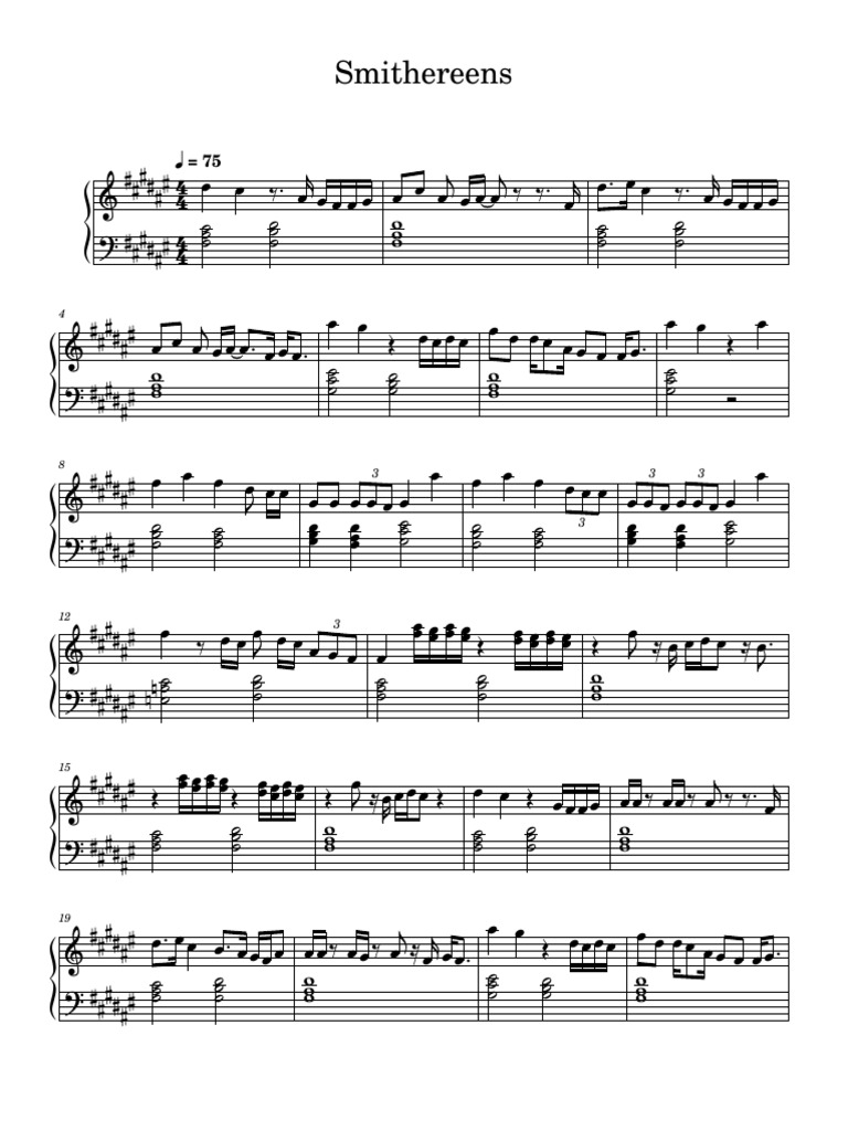 Smithereens (Twenty One Pilots) | PDF
