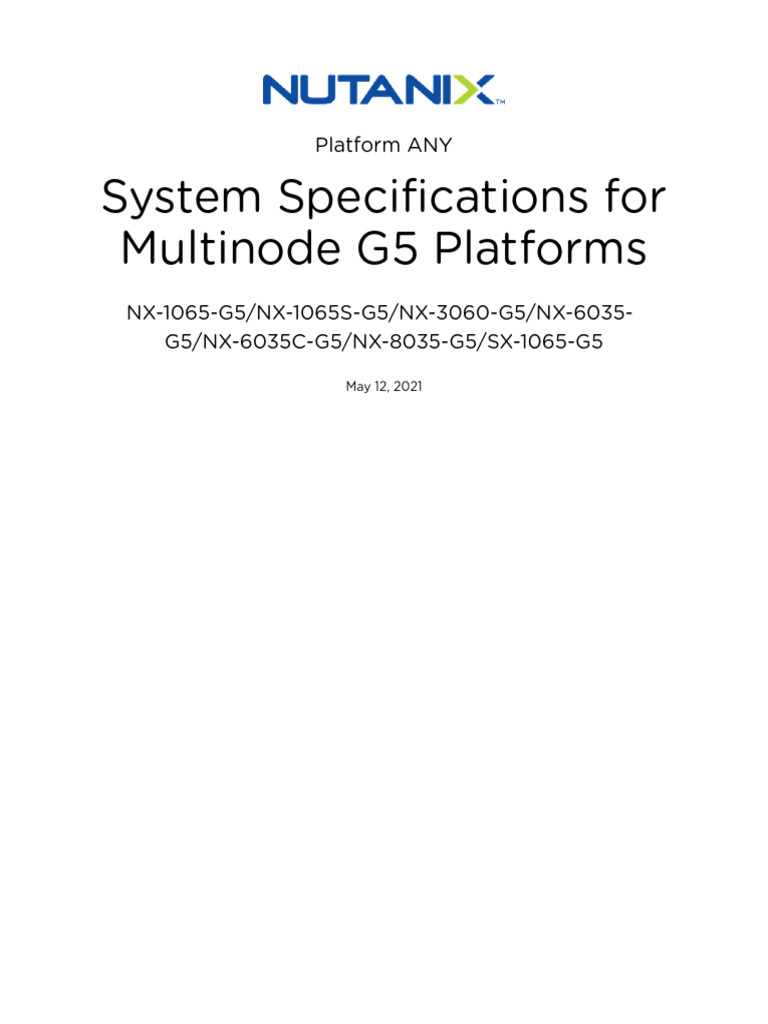 System-Specs-G5-Multinode | PDF