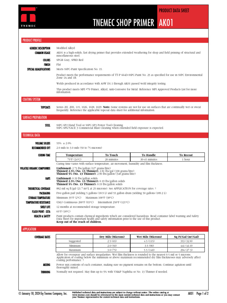 AK01 Tnemec | PDF