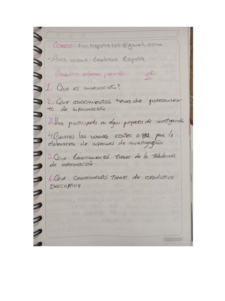 Saberes Previos - SP | PDF