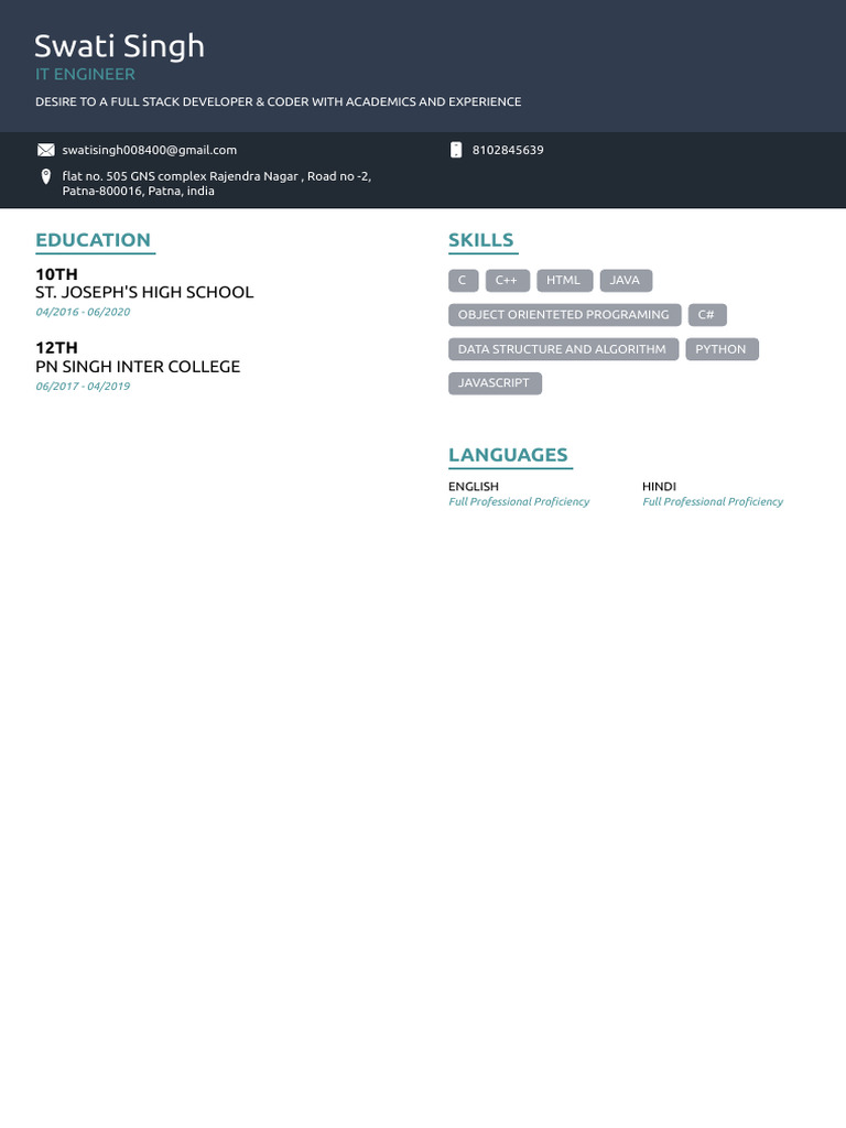 Swati's Resume | PDF