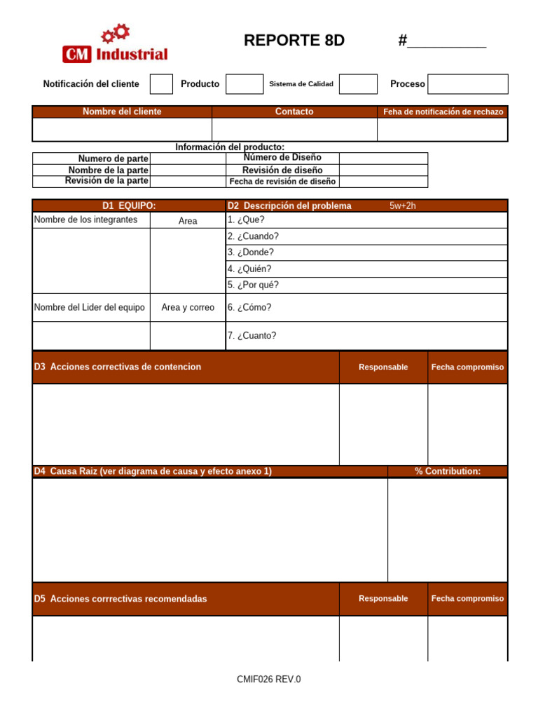 Formato 8 D | PDF