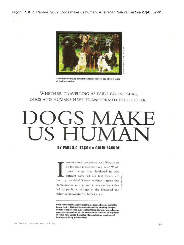 Dogs Make Us Human | PDF