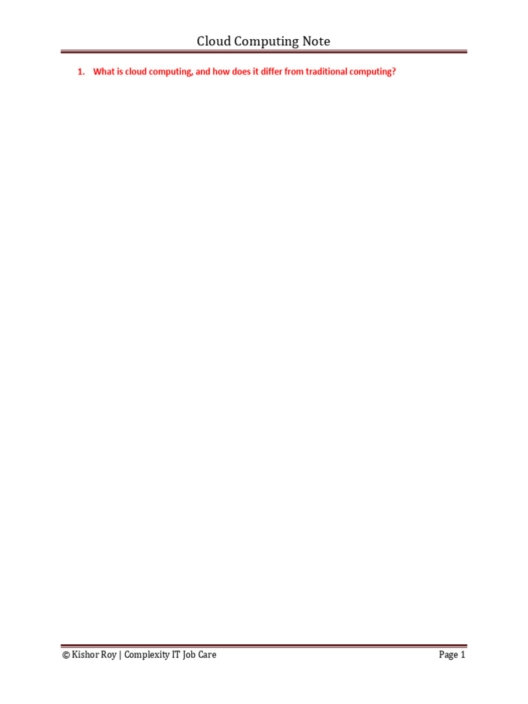 Cloud Computing-1 | PDF