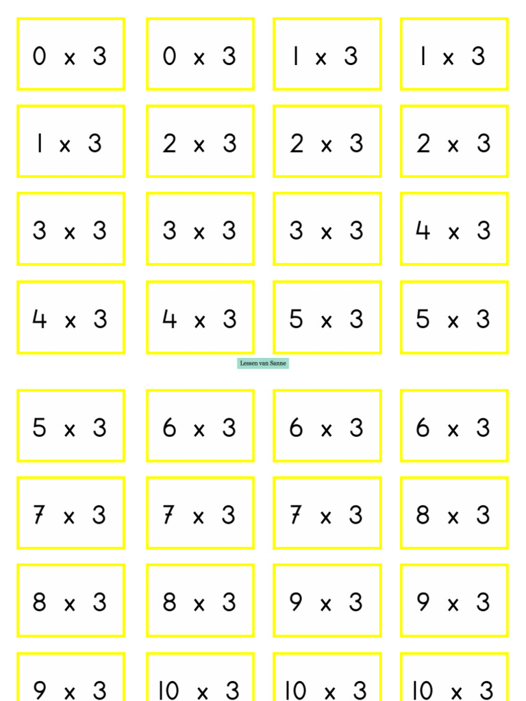 Tafelkaartjes Tafel Van 3 | PDF