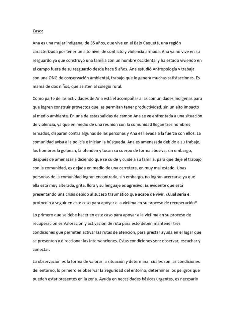 Construcción de Protocolo en Primeros Auxilios Psicológicos A Partir de ...