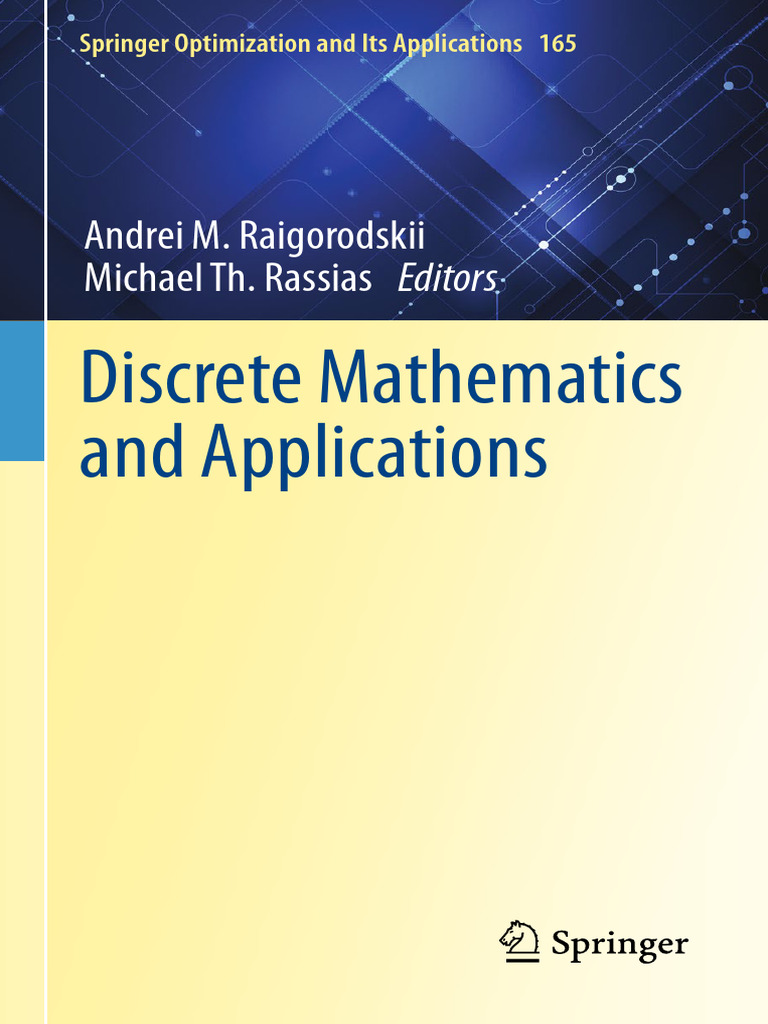 Discrete Mathematics and Applications Andrei M Raigorodskii, Michael | PDF