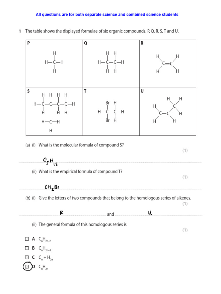 Alkenes 2 QP | PDF