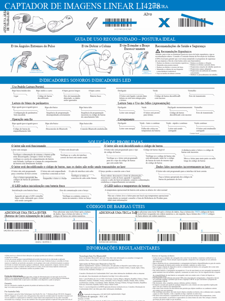 Manual Lector Symbol Li4278 | PDF