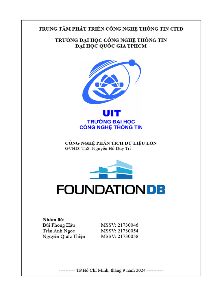 Nhom06 foundationDB | PDF
