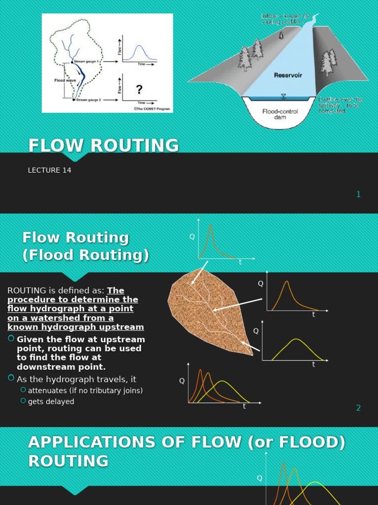 Lecture 14 - Flow Routing-1 | PDF | Discharge (Hydrology) | Earth Sciences
