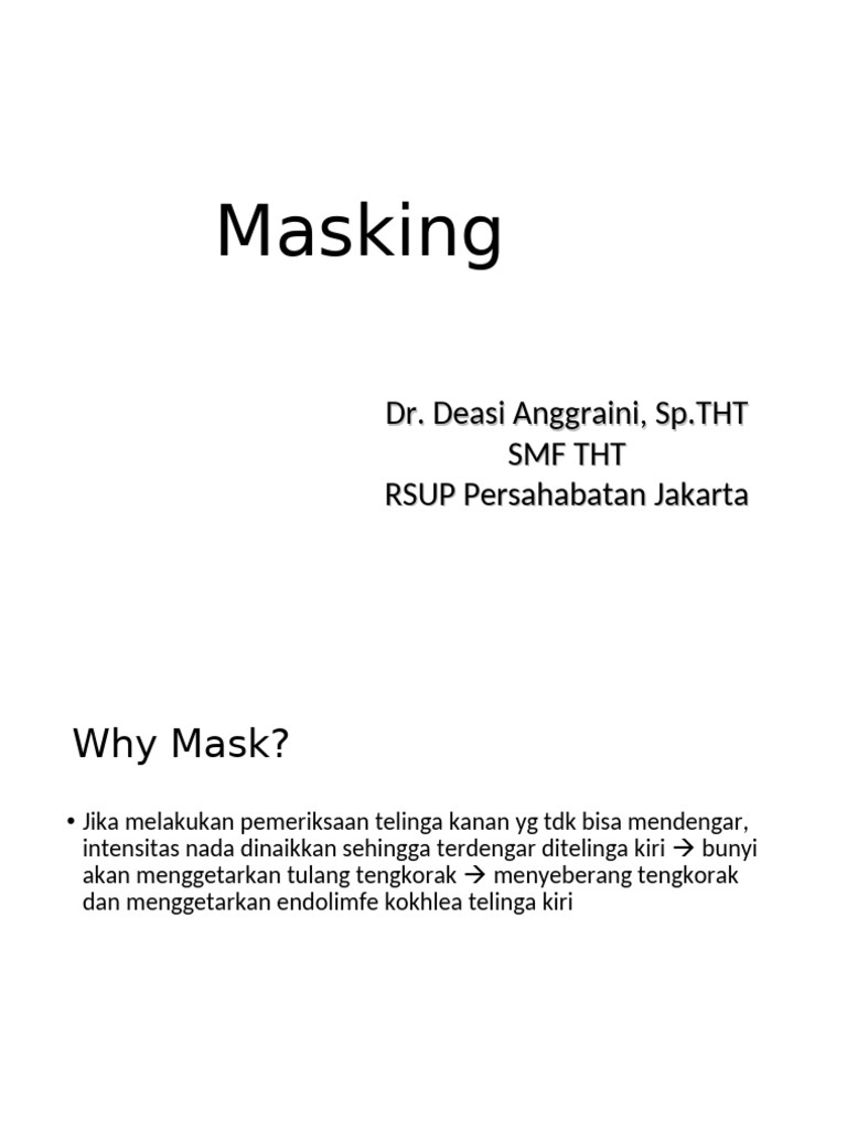Masking | PDF