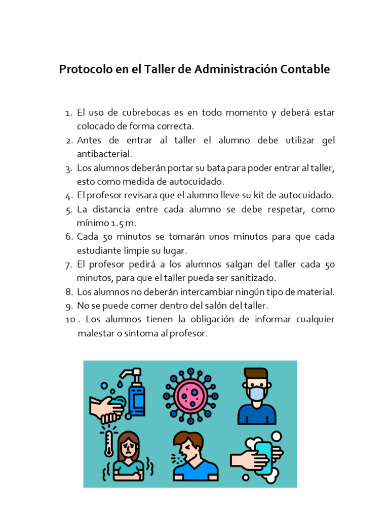 Protocolo en El Taller de Administración Contable | PDF