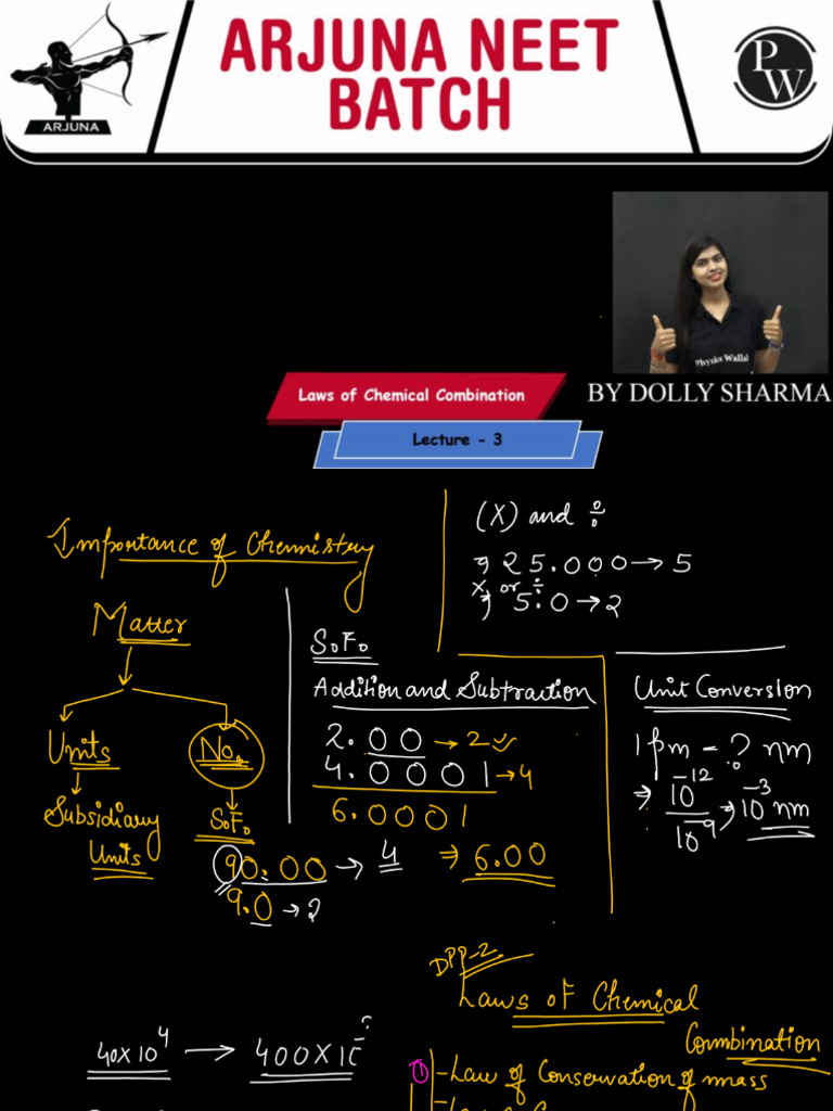 Chemistry Basic Concepts Lecture 3 | PDF