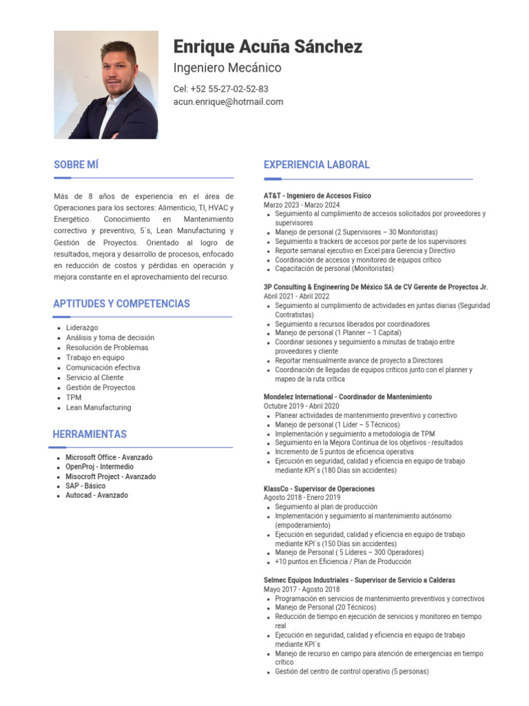 CV Enrique Acuna | PDF