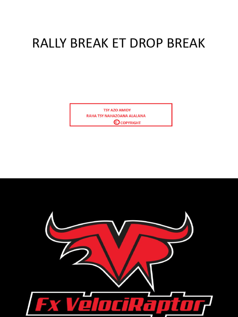23 Fxvelociraptor Rally Break Et Drop Break | PDF