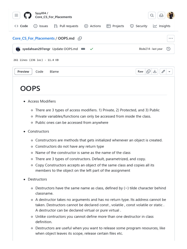 Core_CS_For_Placements_OOPS.md at main · Spyy004_Core_CS_For_Placements | PDF
