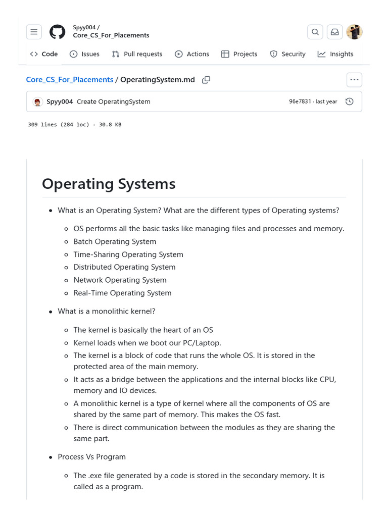 Core - CS - For - Placements - OperatingSystem - MD at Main Spyy004 - Core - CS - For ...