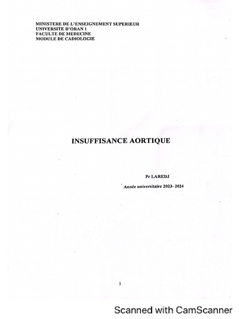 1-Insuffisance Aortique | PDF
