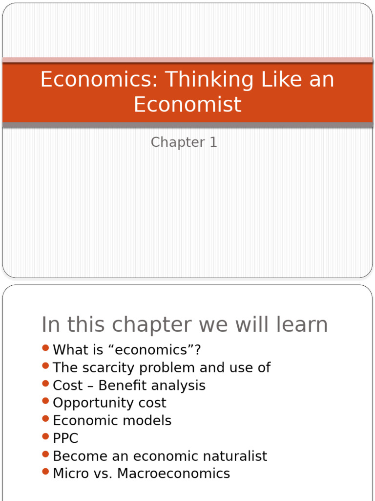 Chapter 1 - Thinking Like An Economist | PDF