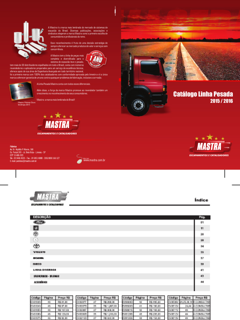 Mastra EscapamentoPesada 2016 | PDF Mastra EscapamentoPesada 2016 | PDF