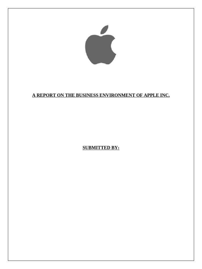 Group Report - Apple Inc. | PDF | Apple Inc. | I Phone