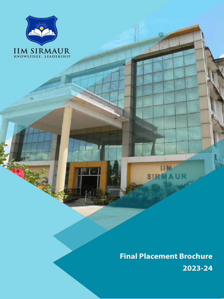 IIM Final Placement Brochure 2024 | PDF