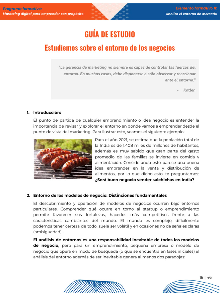1 - IFT - MKT - Guía de Estudio Estudiemos Sobre El Entorno de Los ...