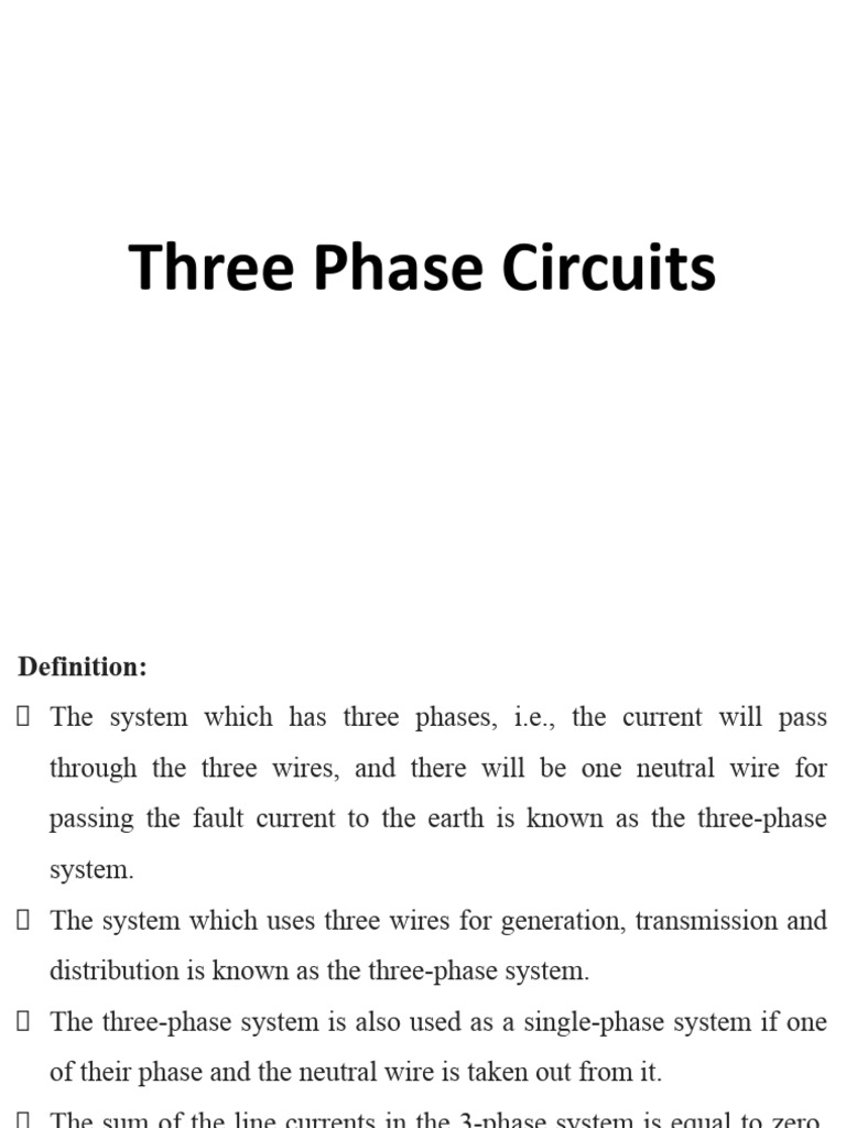 Chapter_6(Three phase) | PDF