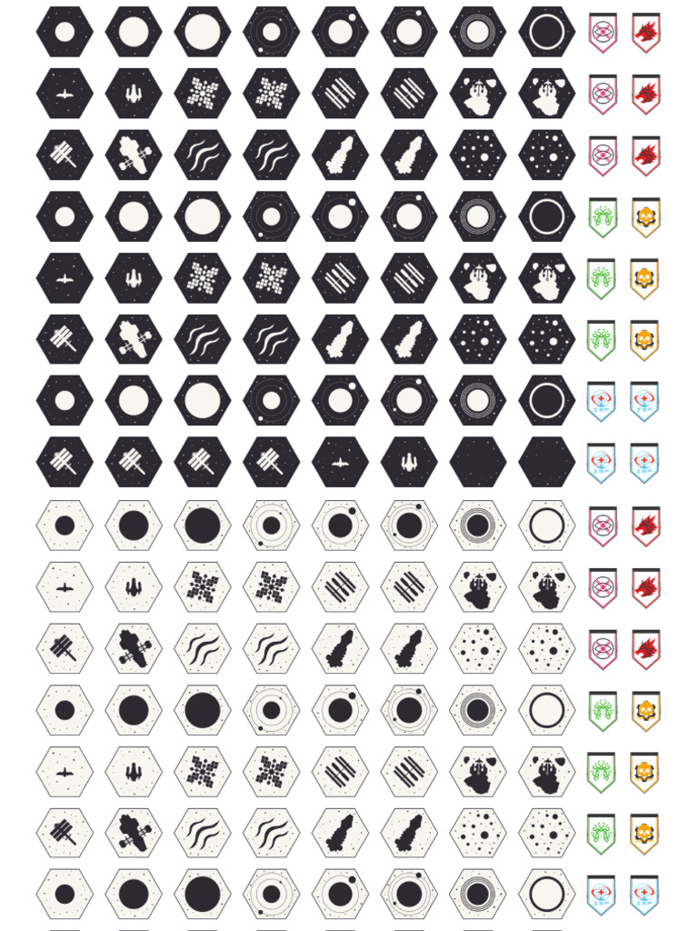 Hex Tokens Print A4 | PDF