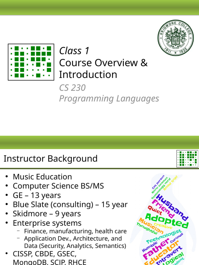 CS230 Class01 CourseIntroduction | PDF