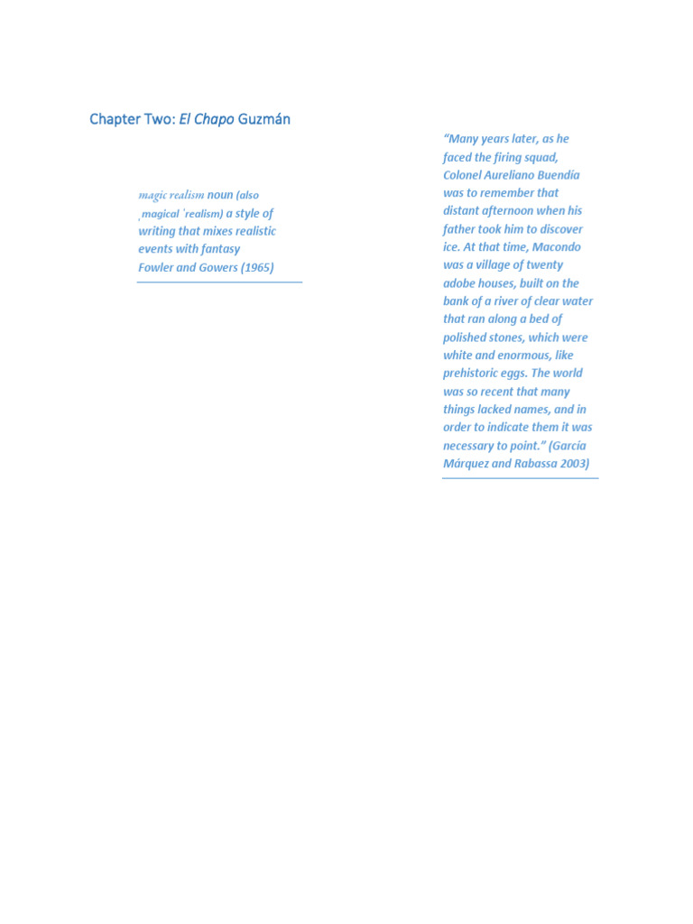 Chapter Two El Chapo Guzman | PDF