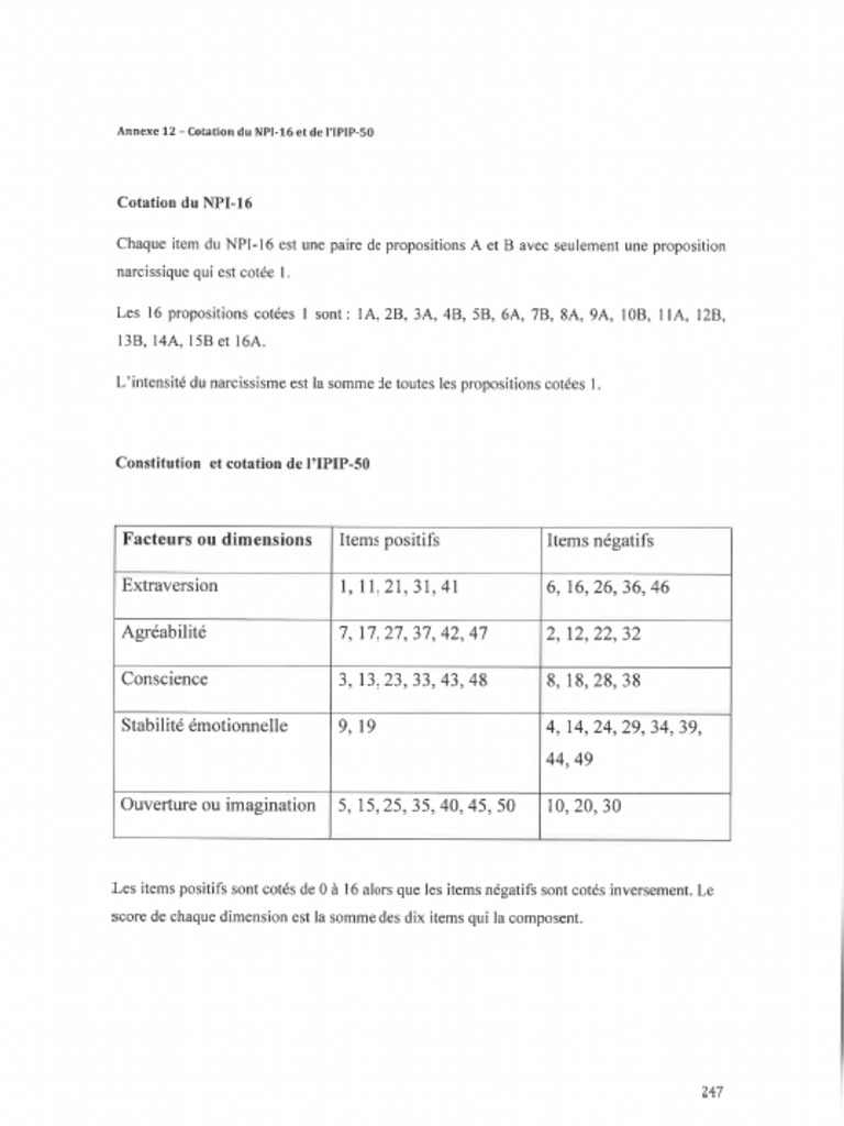 Cotation NPI16 | PDF