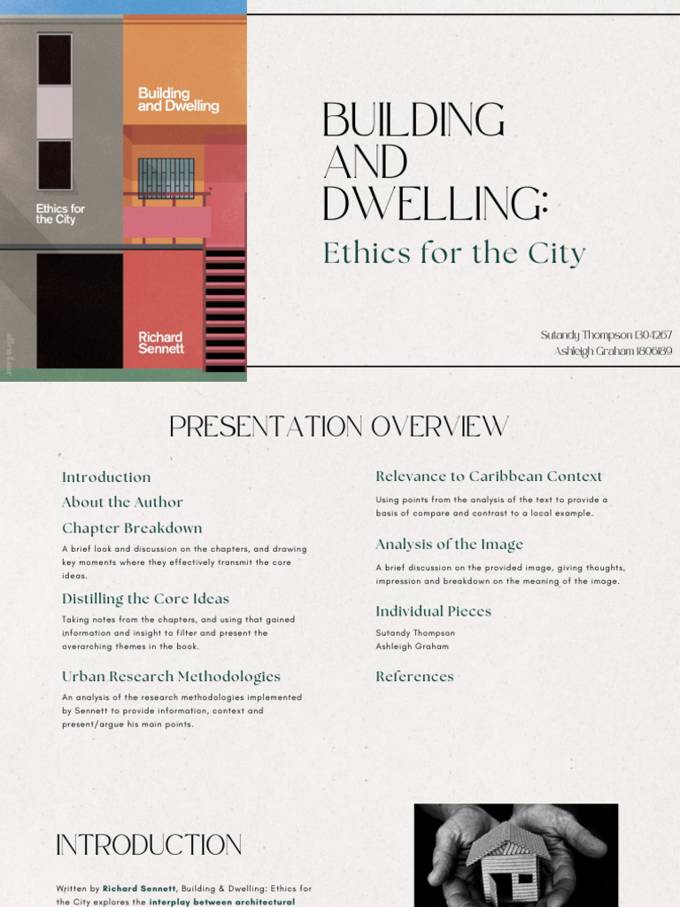 Buildings and Dwellings Ethics For The City | PDF