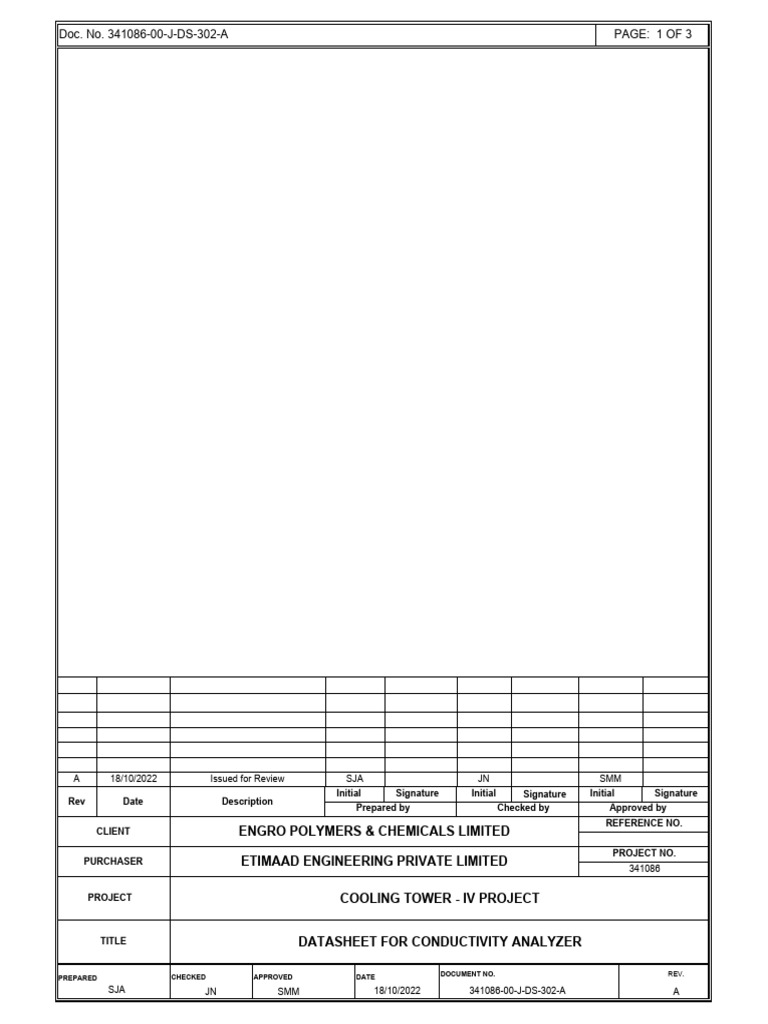 341086-00-J-DS-302-A - Conductivity Analyzer | PDF