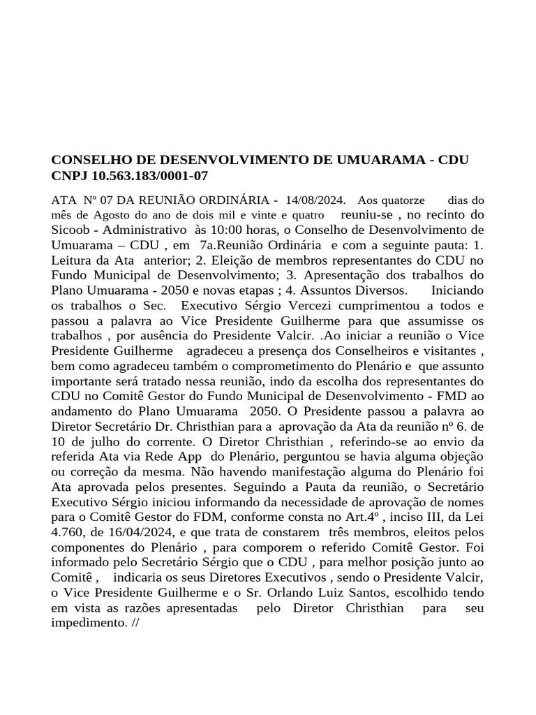 Ata #07 de 14.08.2024 | PDF