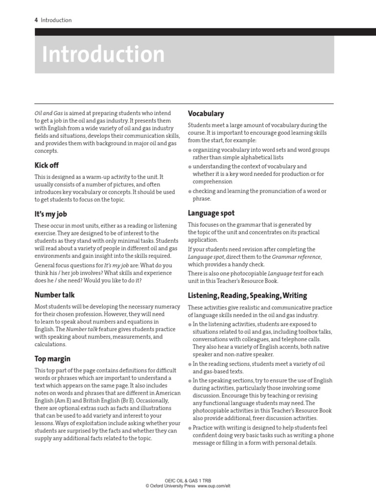 Oil Gas 1 TRB Unit 1 | PDF