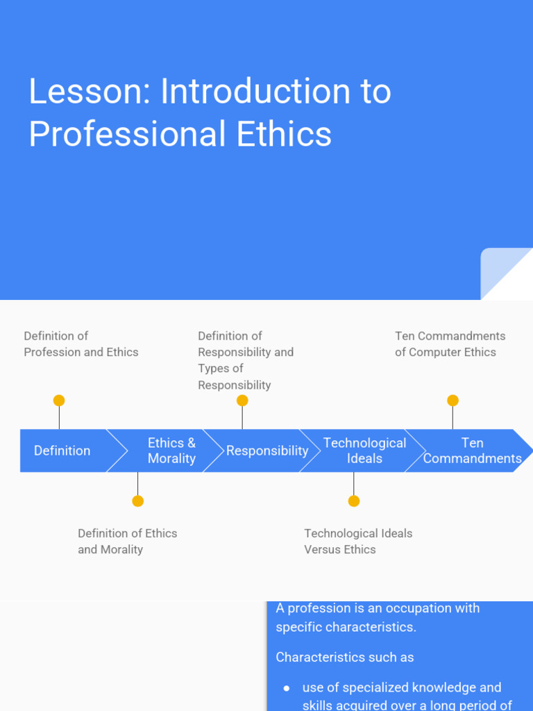 Lesson 1 - Introduction to Ethics | PDF