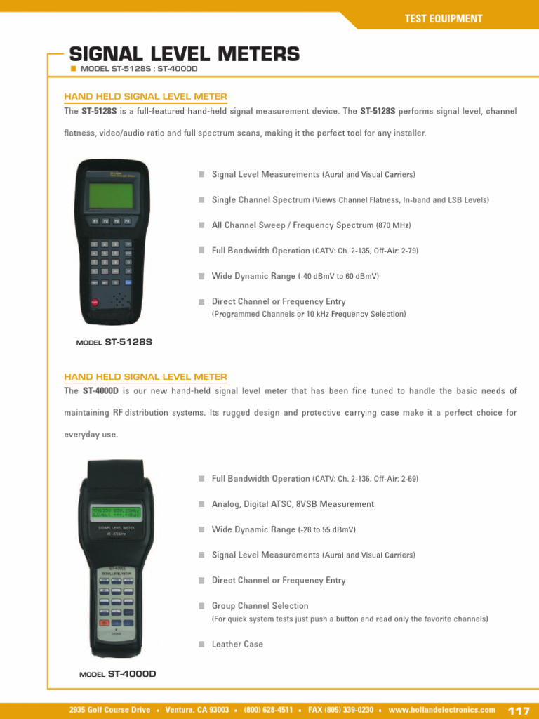 Signal Level Meters | PDF