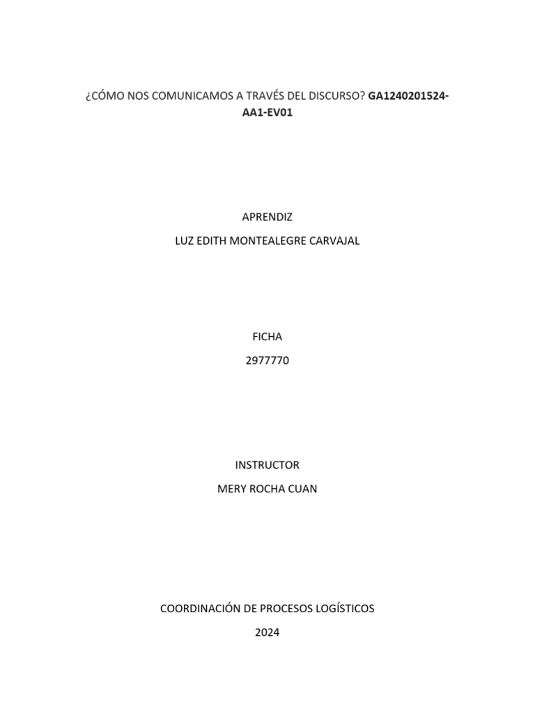 CÓMO NOS COMUNICAMOS A TRAVÉS DEL DISCURSO | PDF