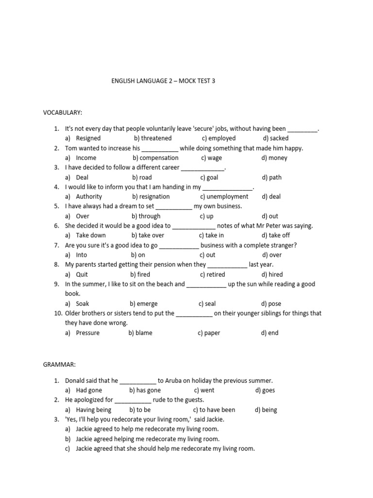 Mock Test 3 | PDF