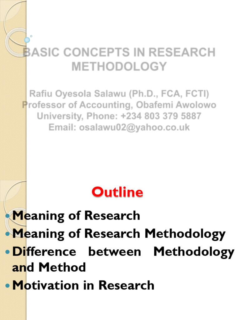 Lecture 1-Basic Concepts in Research Methdology | PDF Lecture 1-Basic Concepts in Research Methdology | PDF