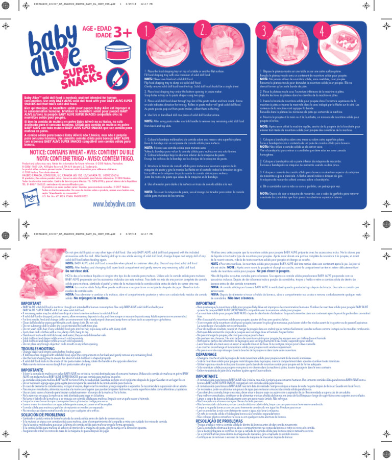 Baby Alive Snackin Shapes Baby Doll | PDF