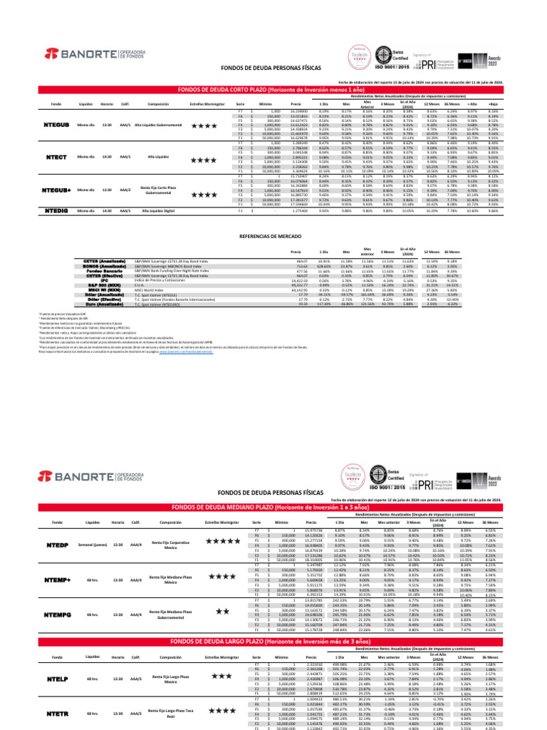 Rendimientos Fondos de Inversion Fisicas Internet | PDF | Sectores ...