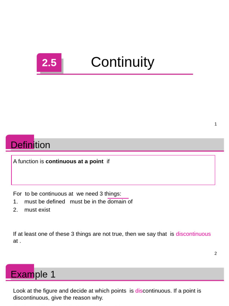 2.5 Continuity | PDF