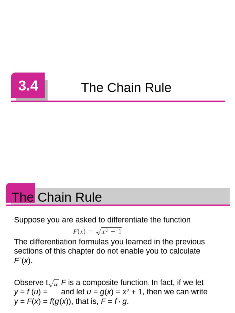 3.4 The Chain Rule | PDF